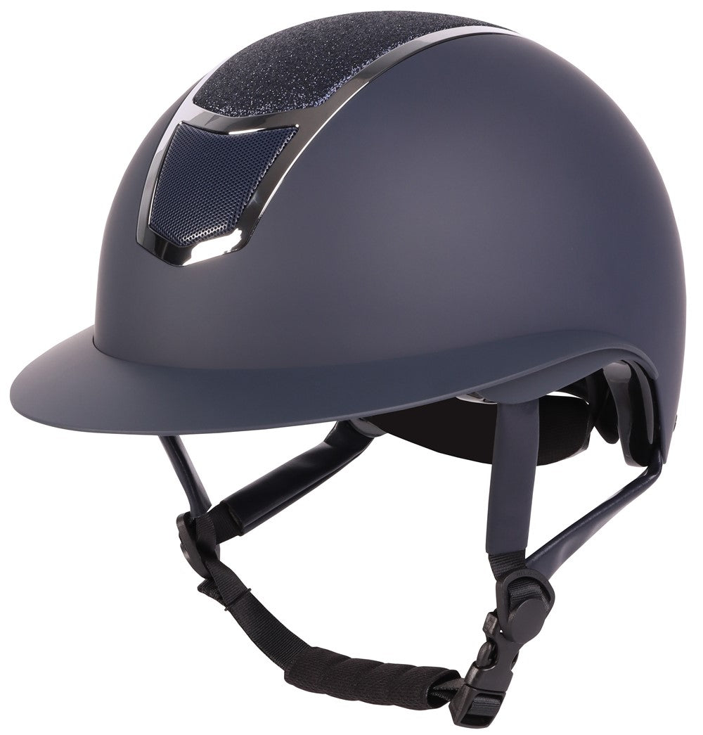 Harry’s Horse Mont Blanc Sparkle Reithelm-Sicherheitshelm Navy Silber ...